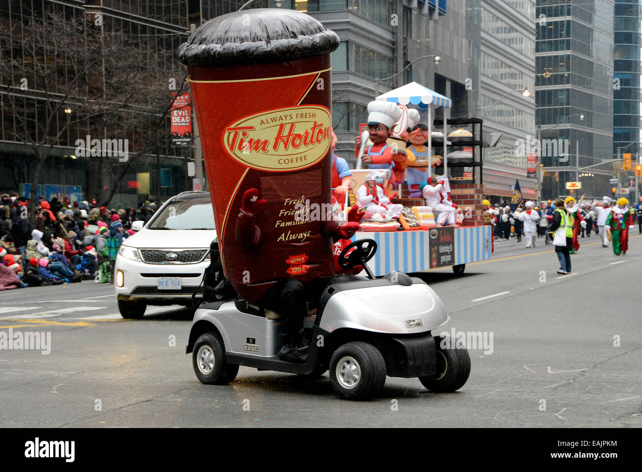 Toronto, Canada. 16th Nov 2014. Tim Horton's Coffee Cup float parades ...