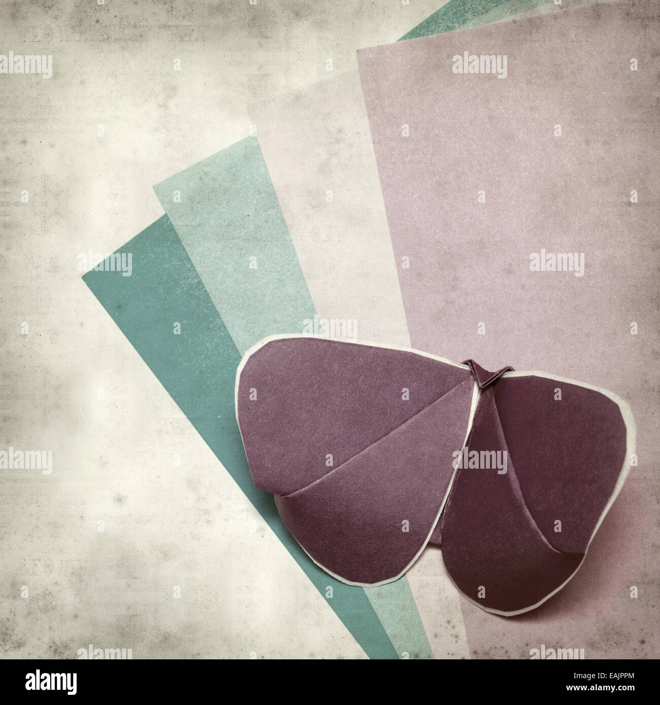 textured old paper background with kirigami butterfly Stock Photo - Alamy