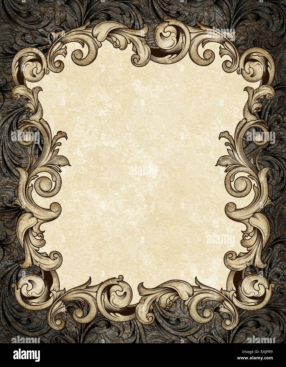 Baroque border frame hi-res stock photography and images - Alamy