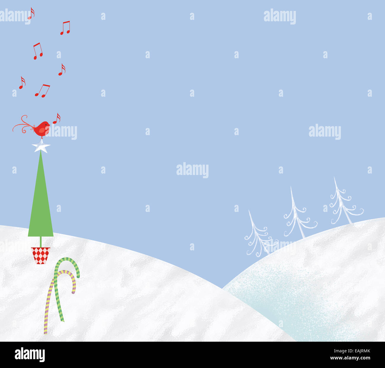 Whimsical Christmas Snow Scene Stock Photo - Alamy