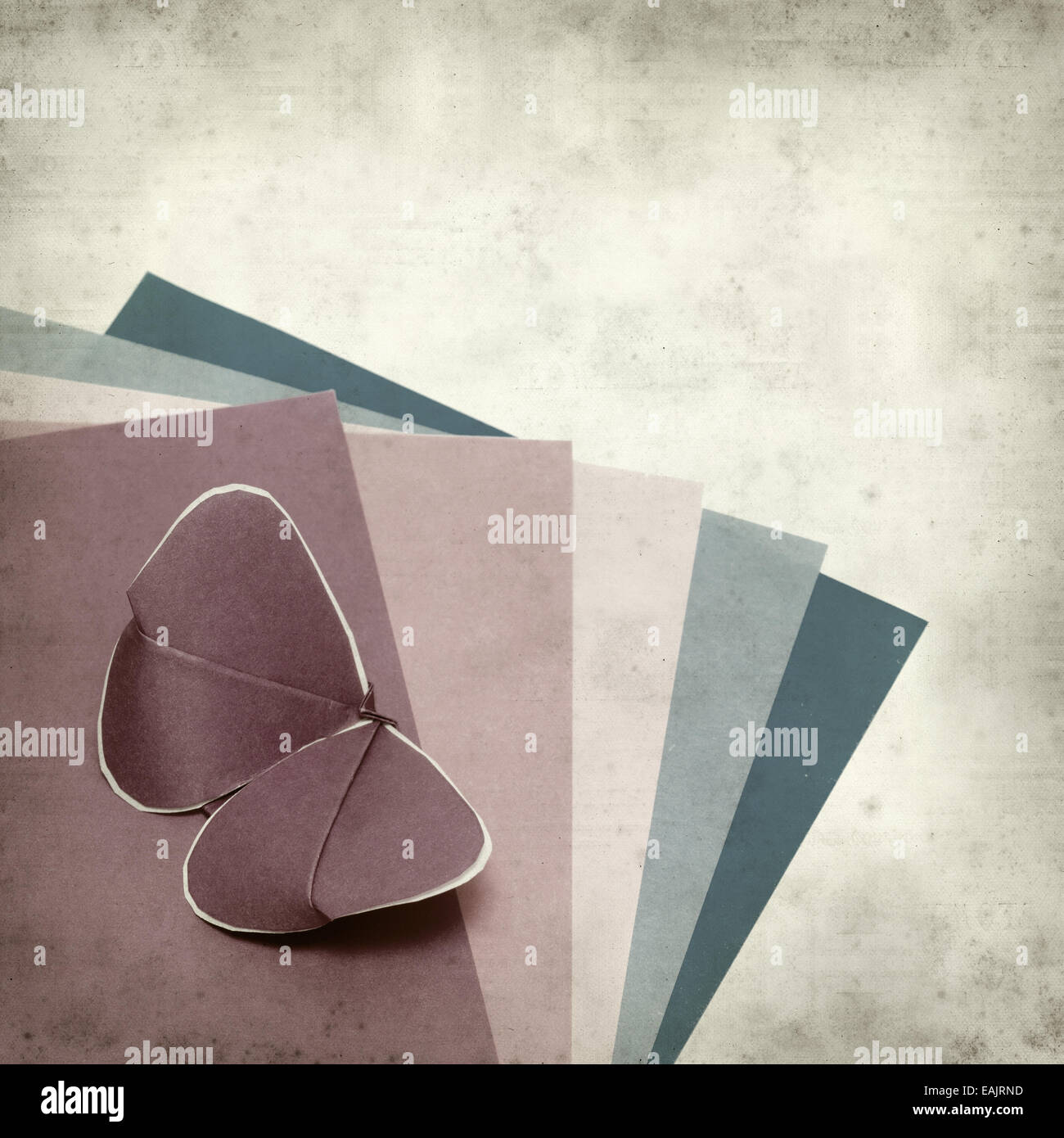 textured old paper background with kirigami butterfly Stock Photo - Alamy