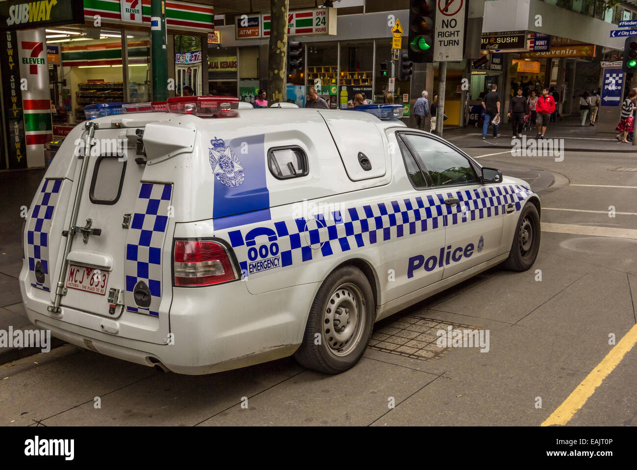 A Victorian police car parked in Melbourne Stock Photo - Alamy