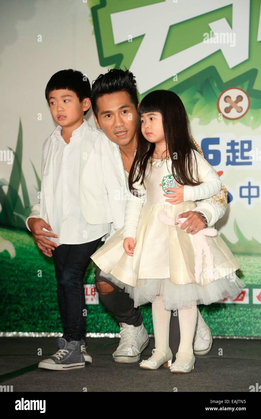 Gary Cao promote TV programme Daddy where are we going with Grace and ...