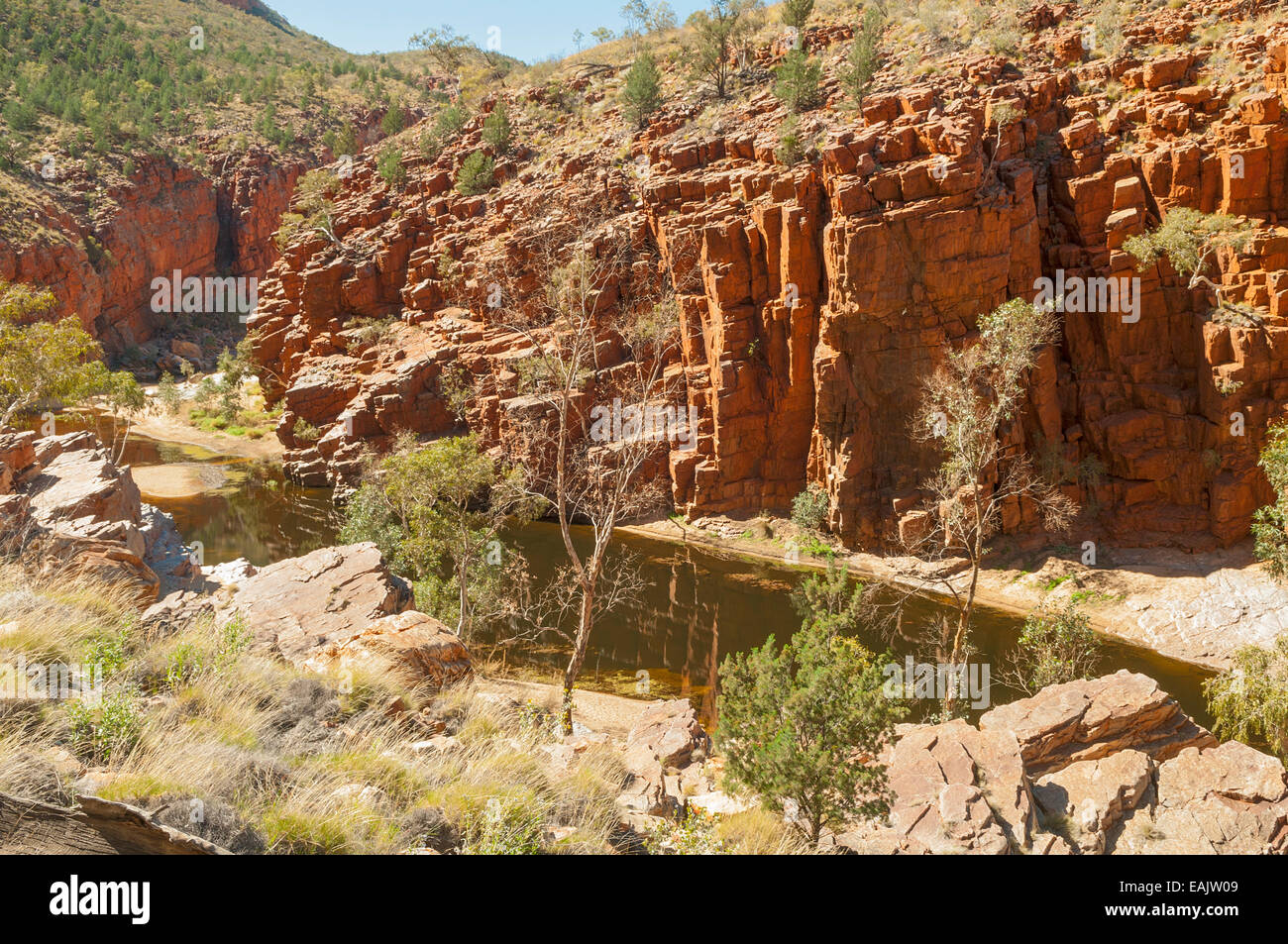 Waterhole in Ormiston Gorge, West MacDonnells, NT, Australia Stock ...