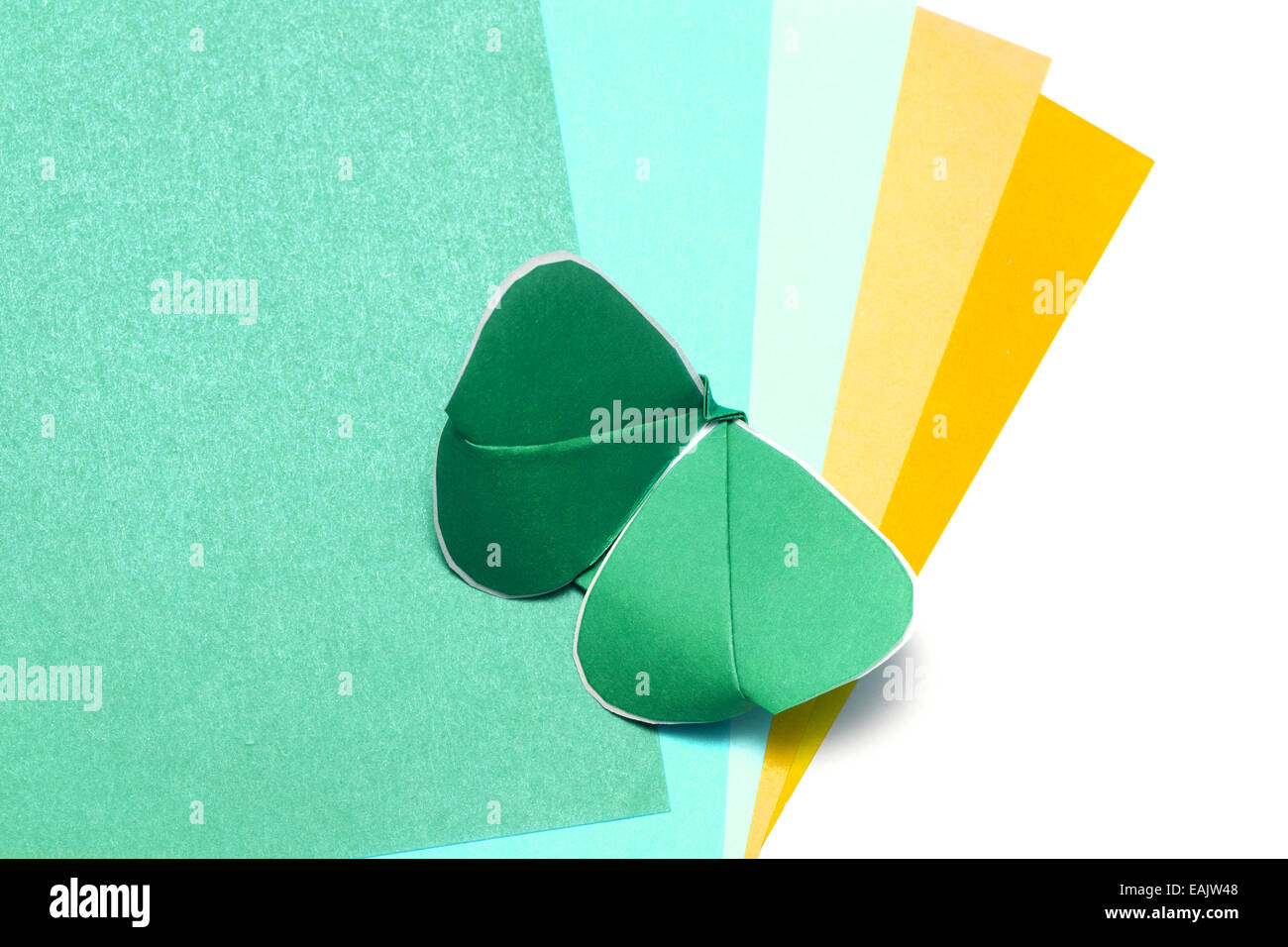 color paper and kirigami batterfly Stock Photo - Alamy