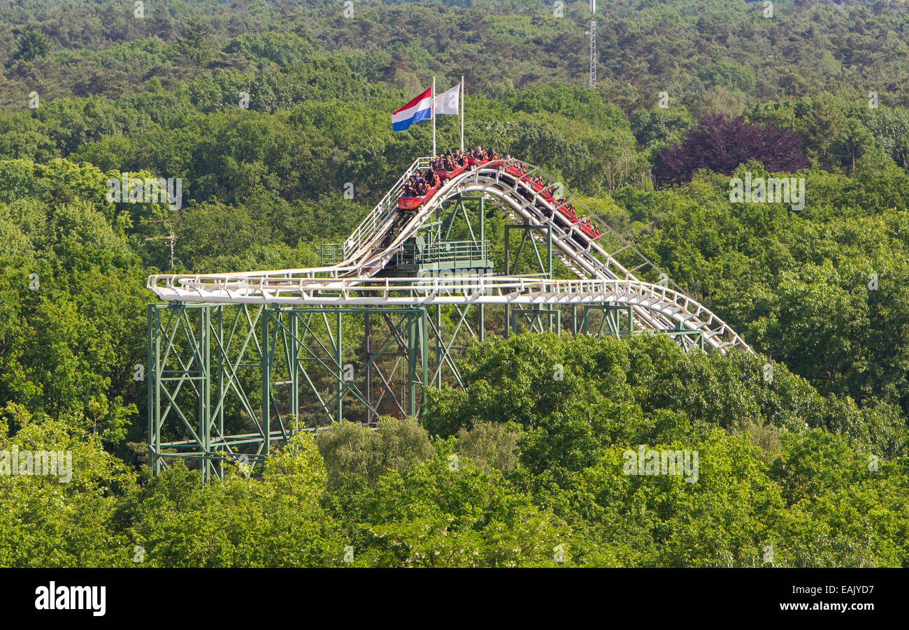 View on a rollercoaster in the Netherlands Stock Photo - Alamy