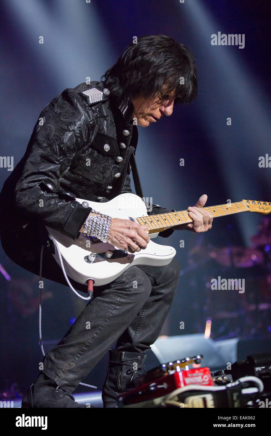 Jeff Beck performing live at the Royal Albert Hall Featuring: Jeff Beck ...