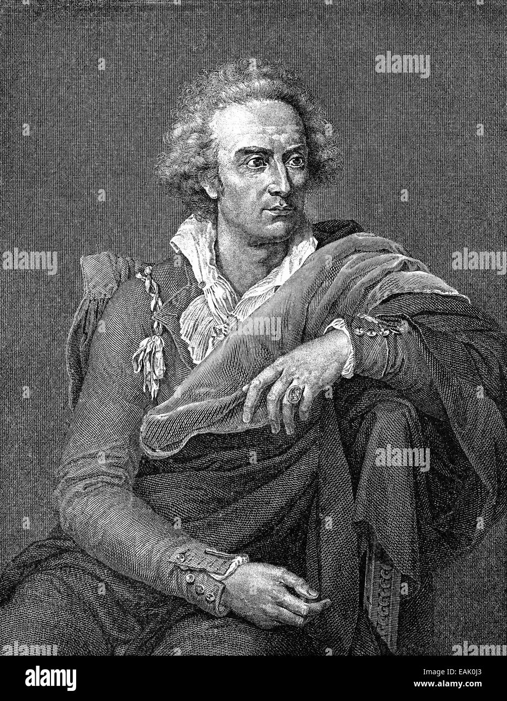 portrait of Vittorio Alfieri, 1749 - 1803, an Italian poet and ...