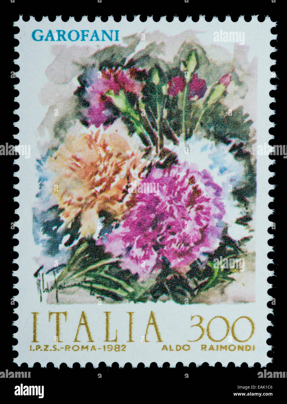 Stamp flowers hi-res stock photography and images - Alamy