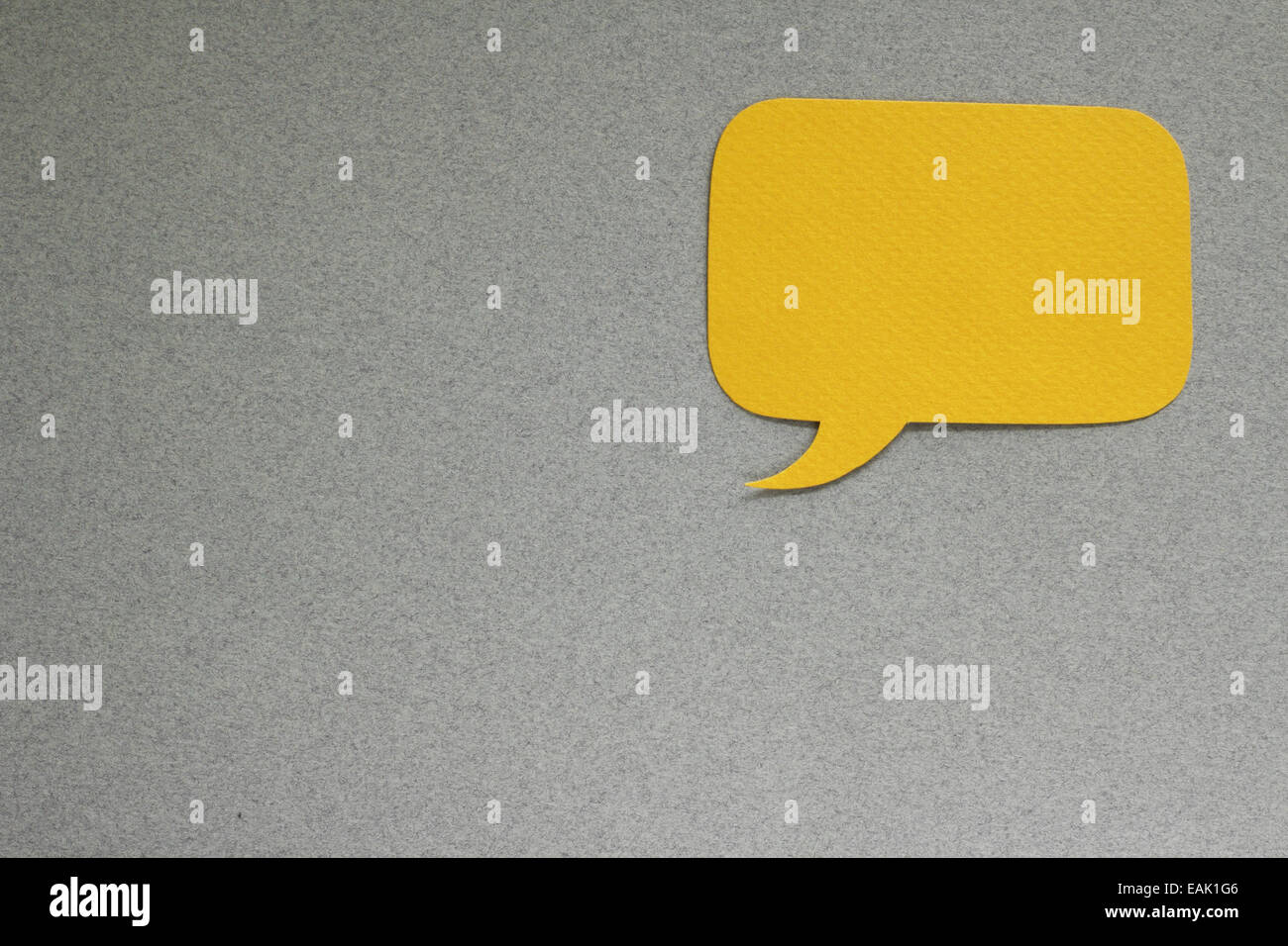 One paper dialog box on gray background with blank empty copy space ...