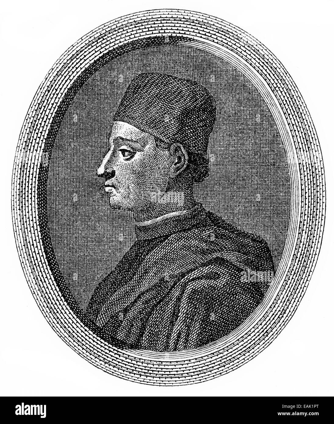 portrait of Luigi Pulci, 1432 - 1484, an Italian poet, Portait von ...