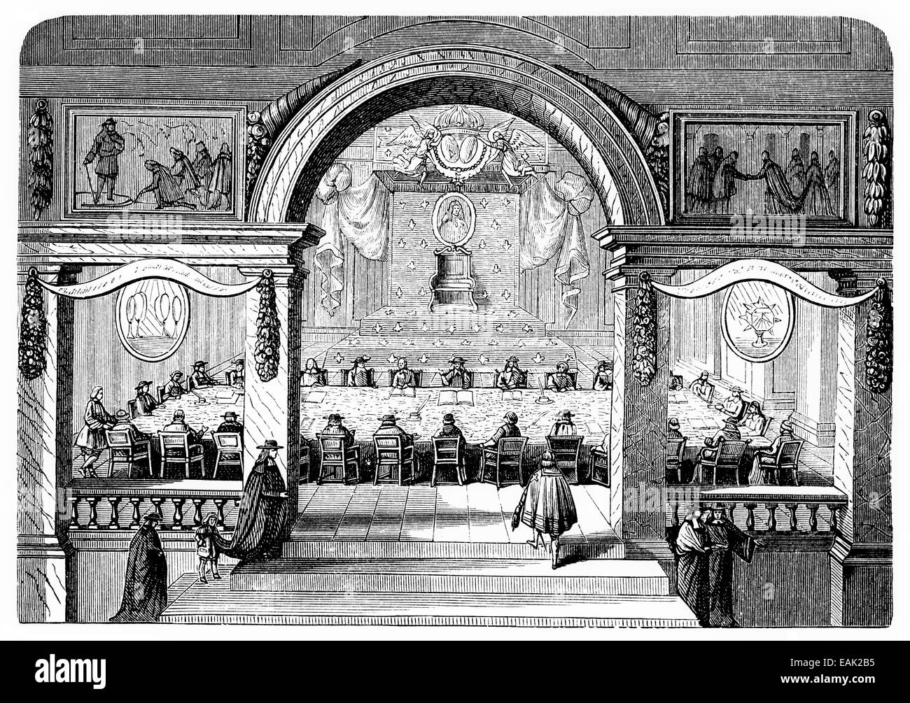 Meeting at the French Academy, headquarters in Paris, France, Europe ...