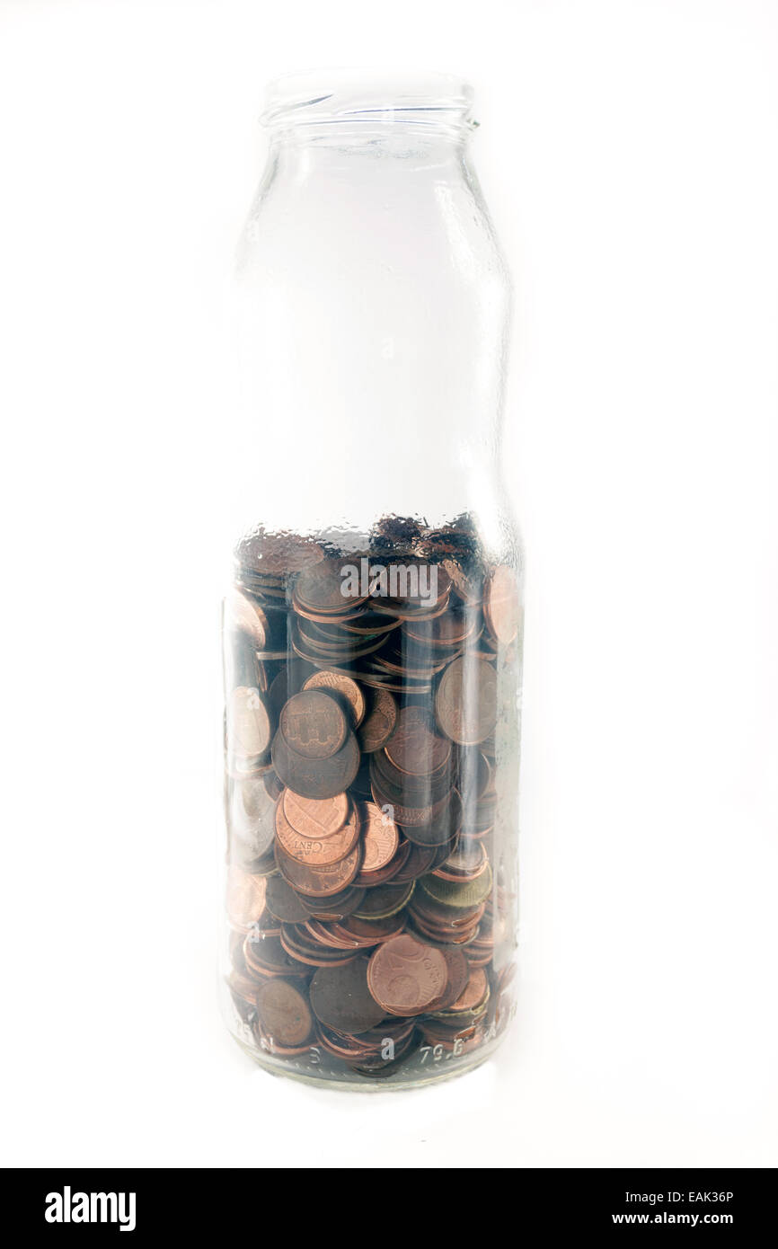 Jar dollar coins money Cut Out Stock Images & Pictures - Alamy