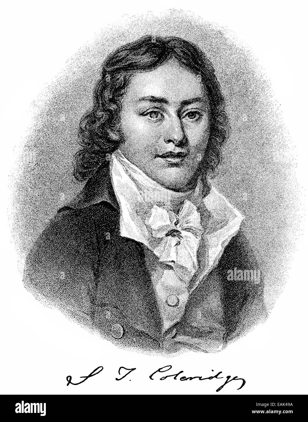 Samuel Taylor Coleridge, 1772 - 1834, an English Romantic poet, critic ...