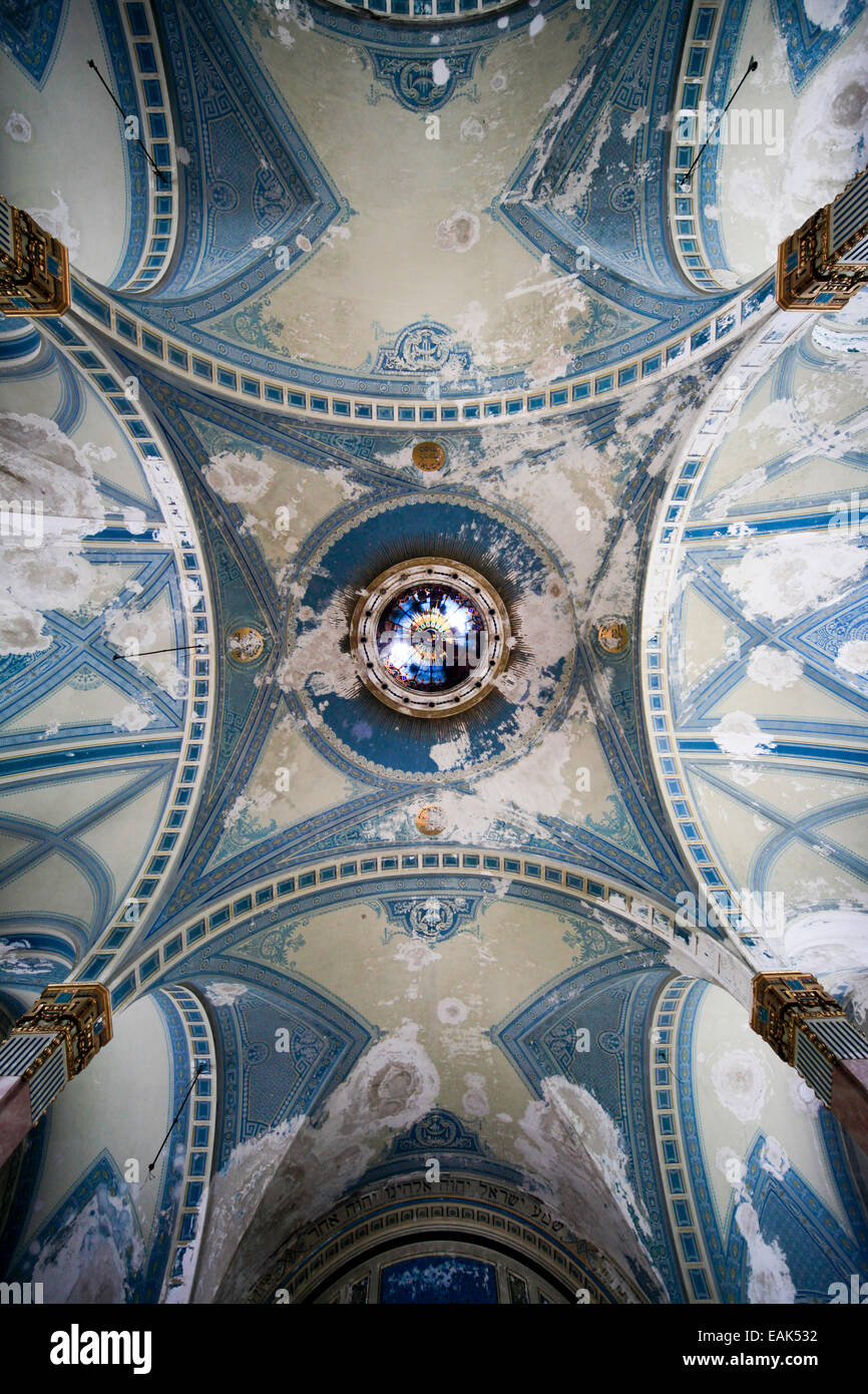 Interior of an abandoned synagogue built in 1927. Lucenec, Slovakia ...