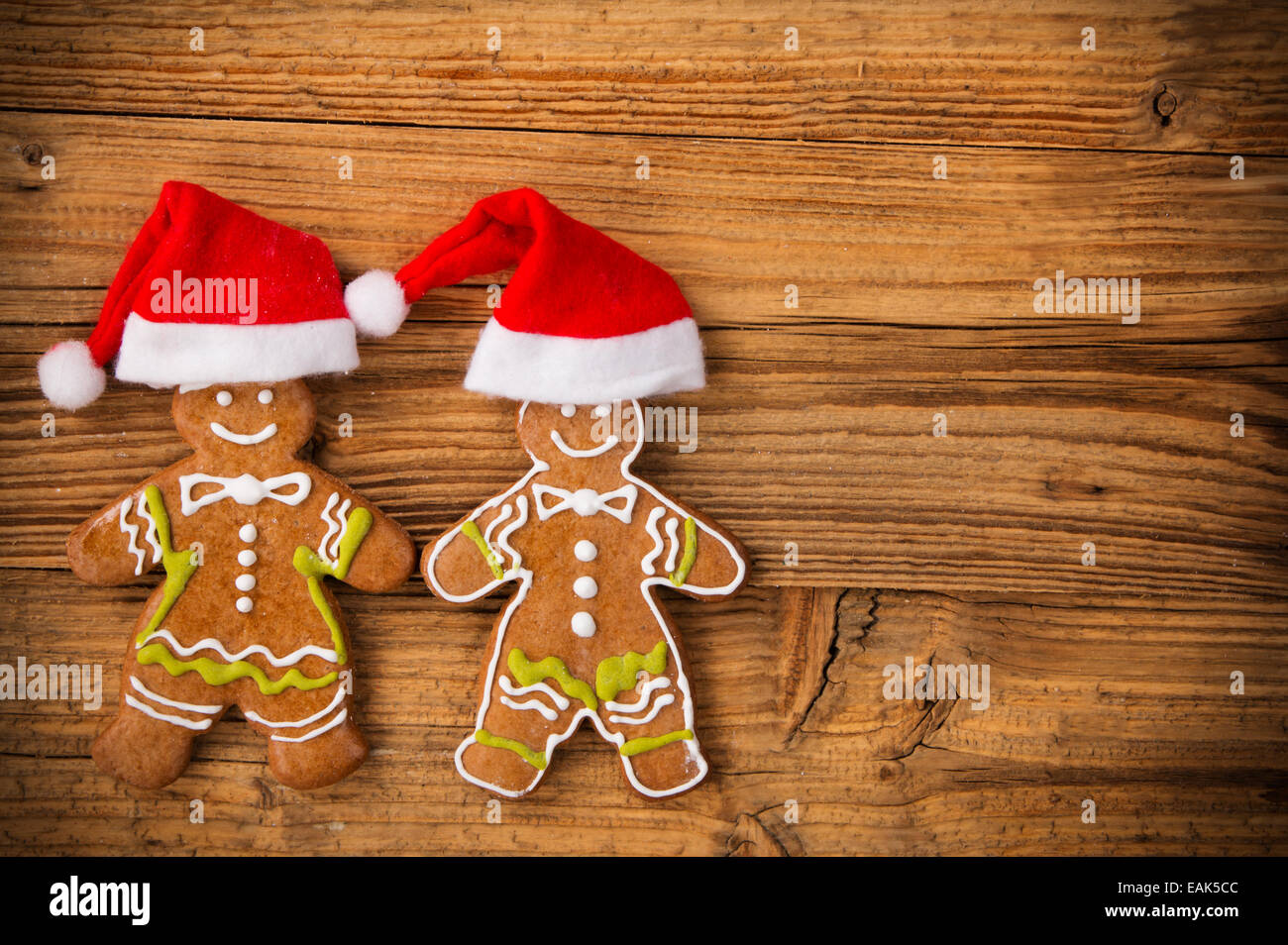 Christmas still life with traditional gingerbread cookies on wood Stock ...