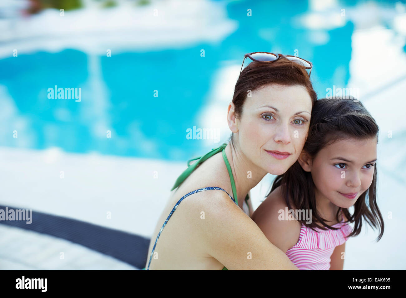 Mother Daughter Swimming Pool High Resolution Stock Photography and ...