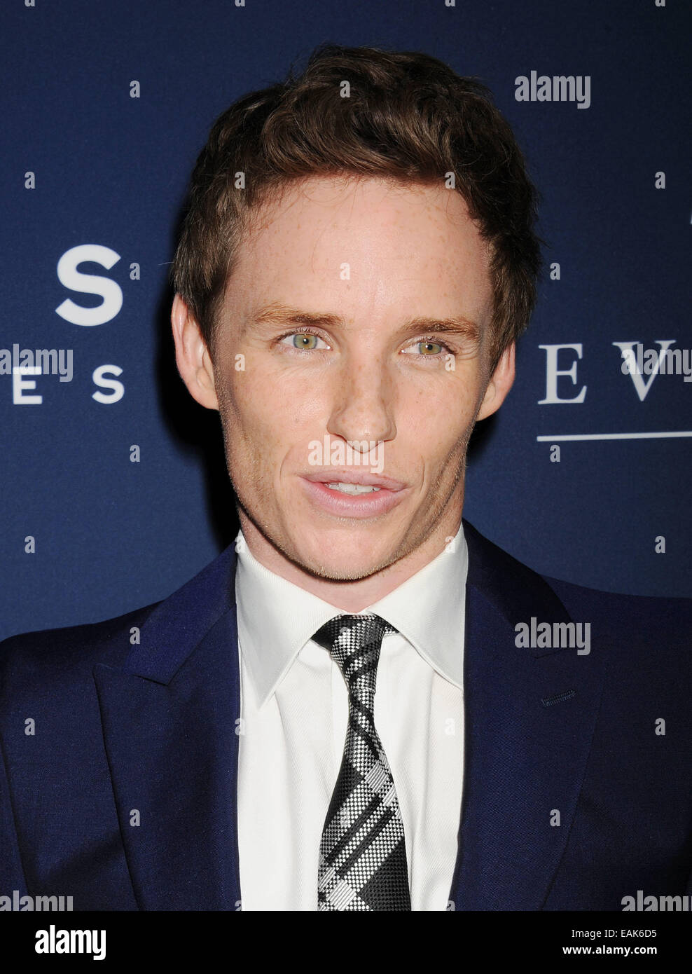 EDDIE REDMAYNE UK film actor in October 2014. Photo Jeffrey Mayer Stock ...