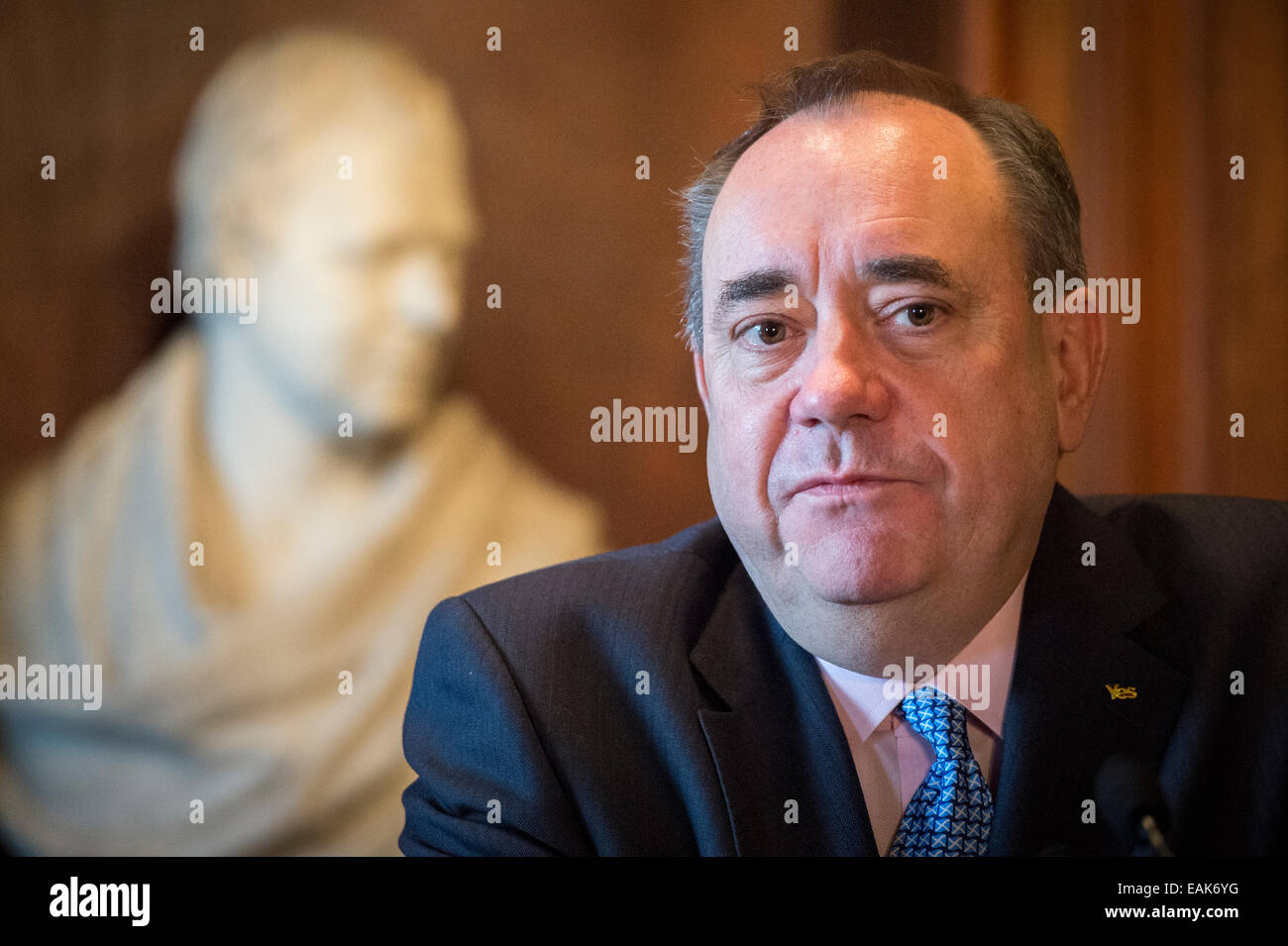 Galashiels, UK. 17 Nov 2014. Alex Salmond - Borders Railway First ...