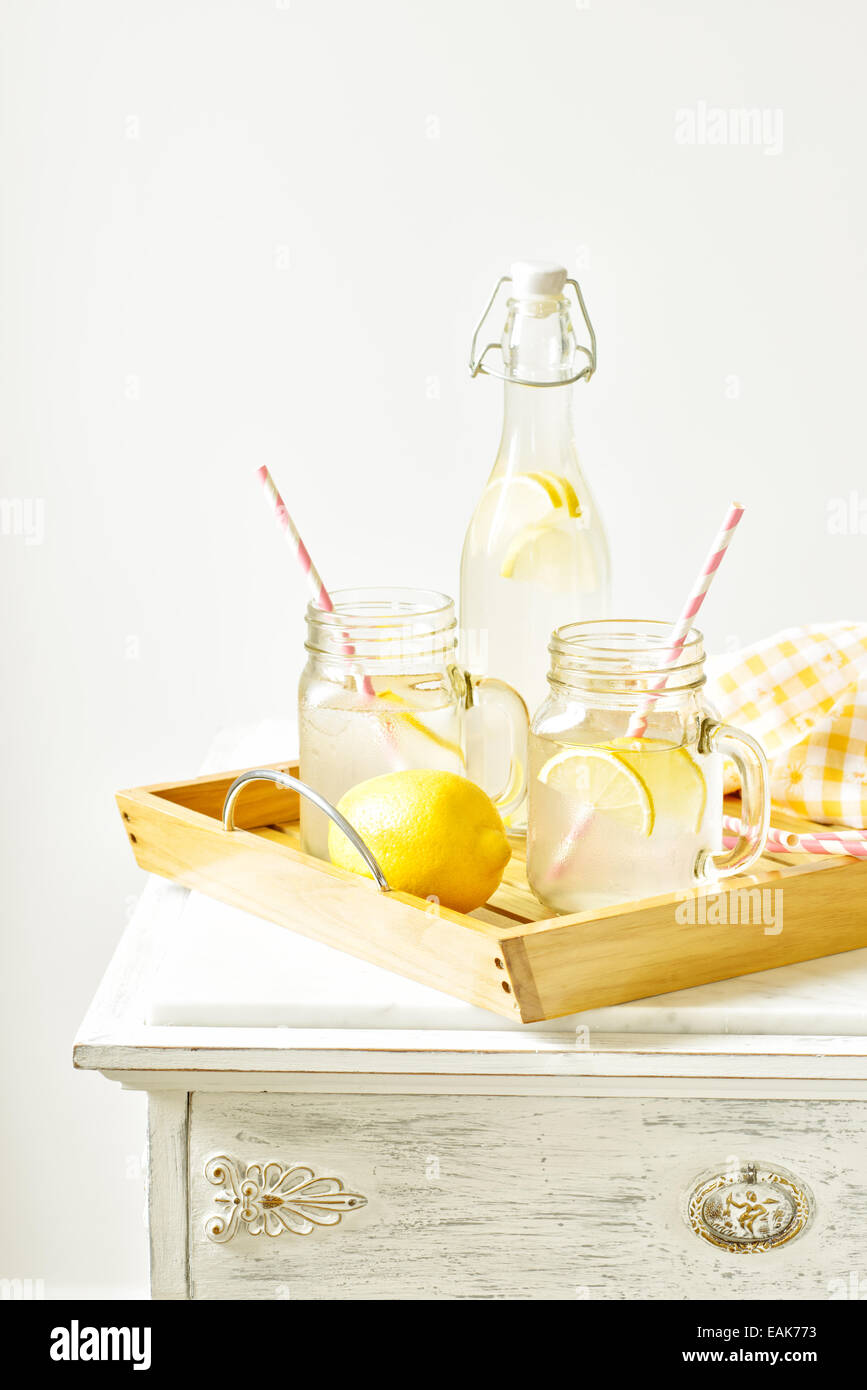 Lemonade on tray hi-res stock photography and images - Alamy