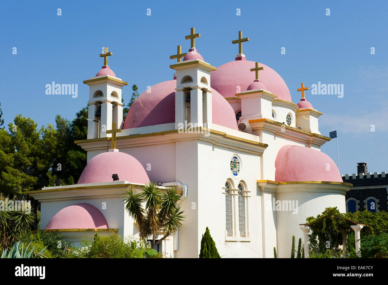 Seven crosses on the roof of the 'church of the seven apostles' just ...