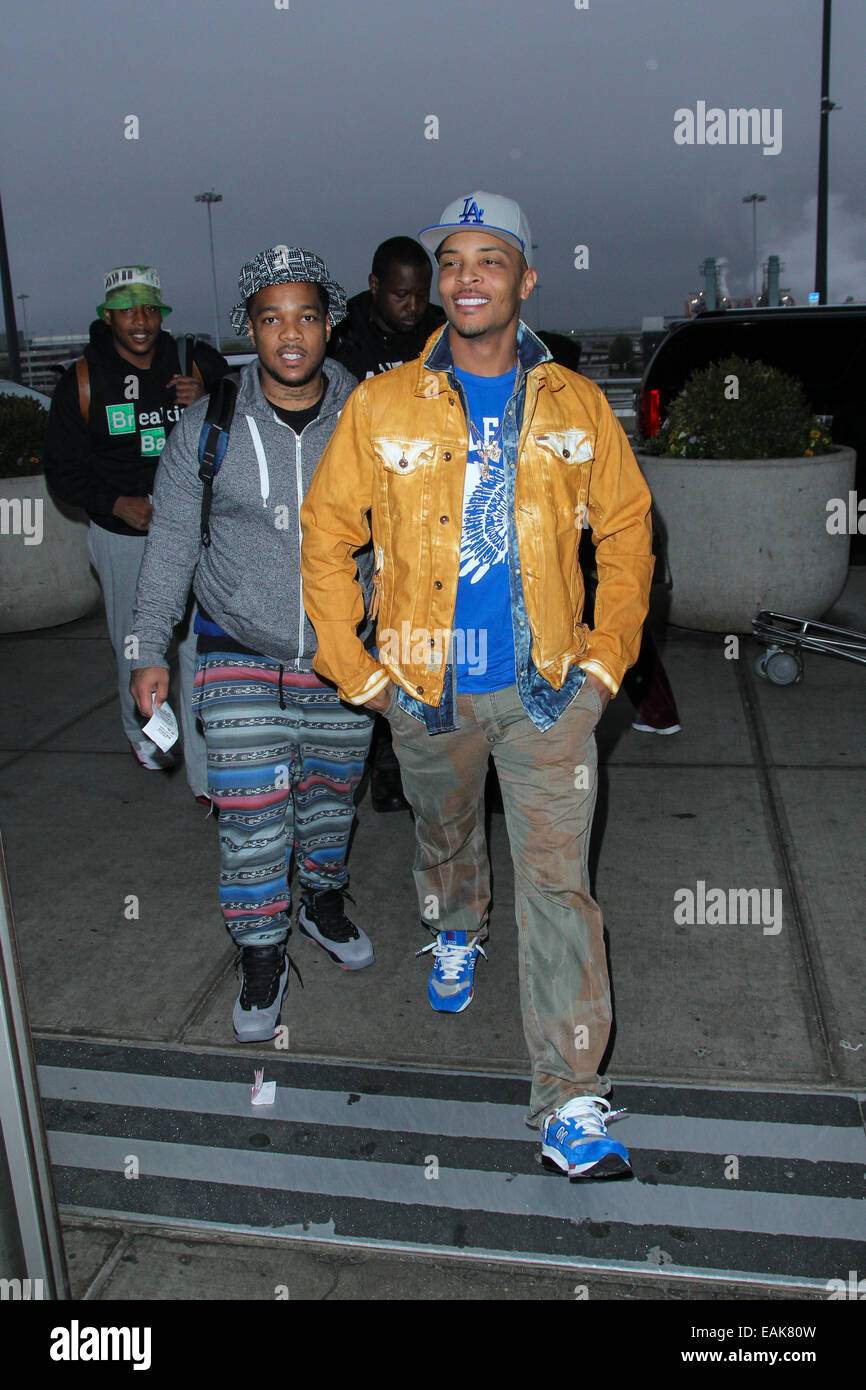 Rapper T.I. (real name Clifford Joseph Harris, Jr) arriving at John F ...
