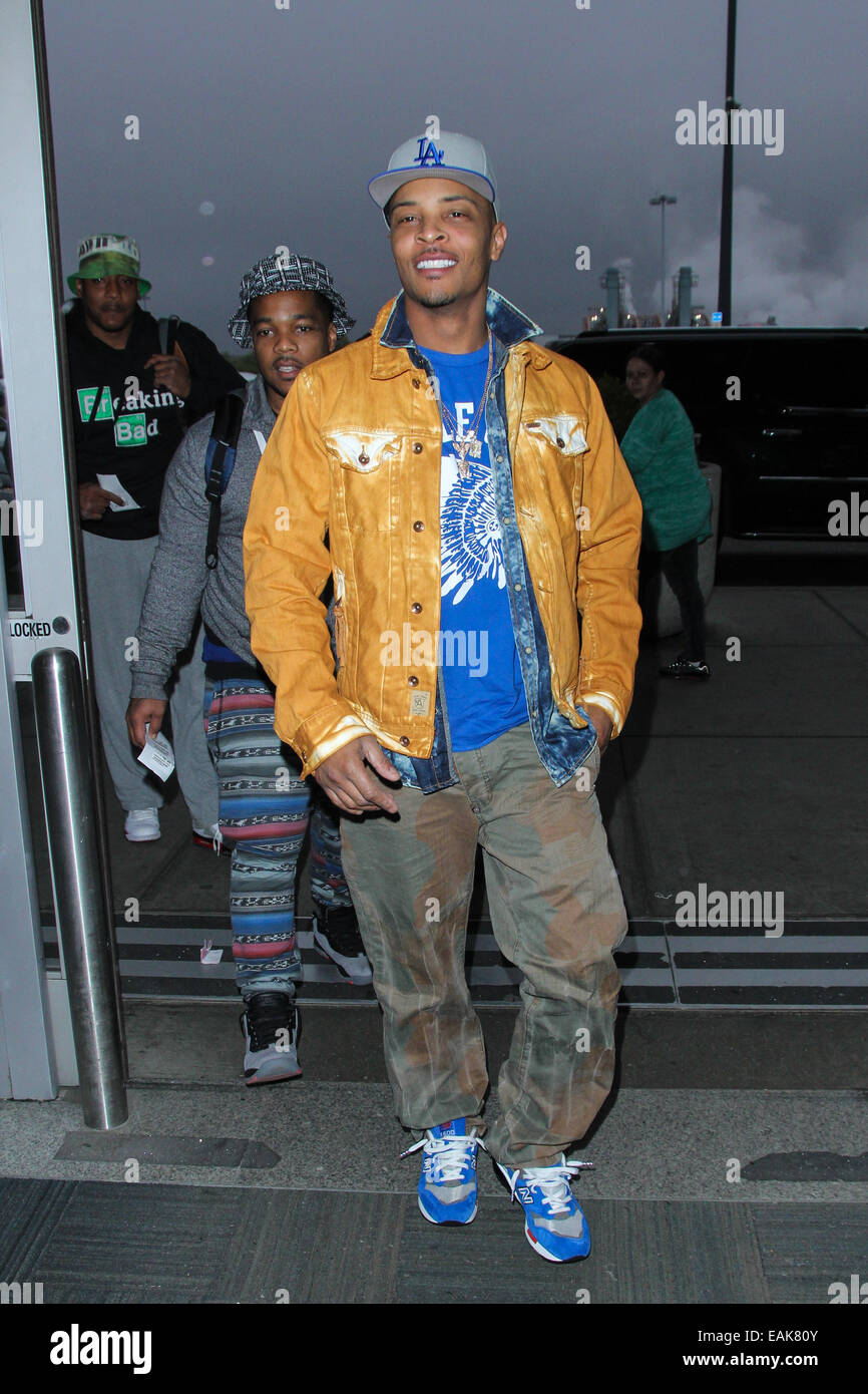 Rapper T.I. (real name Clifford Joseph Harris, Jr) arriving at John F ...