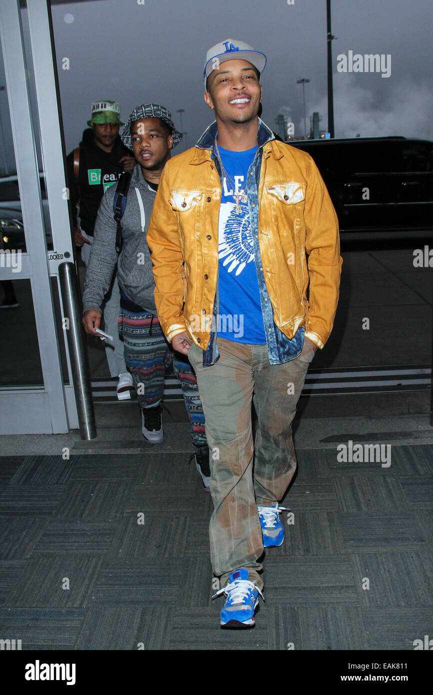 Rapper T.I. (real name Clifford Joseph Harris, Jr) arriving at John F ...