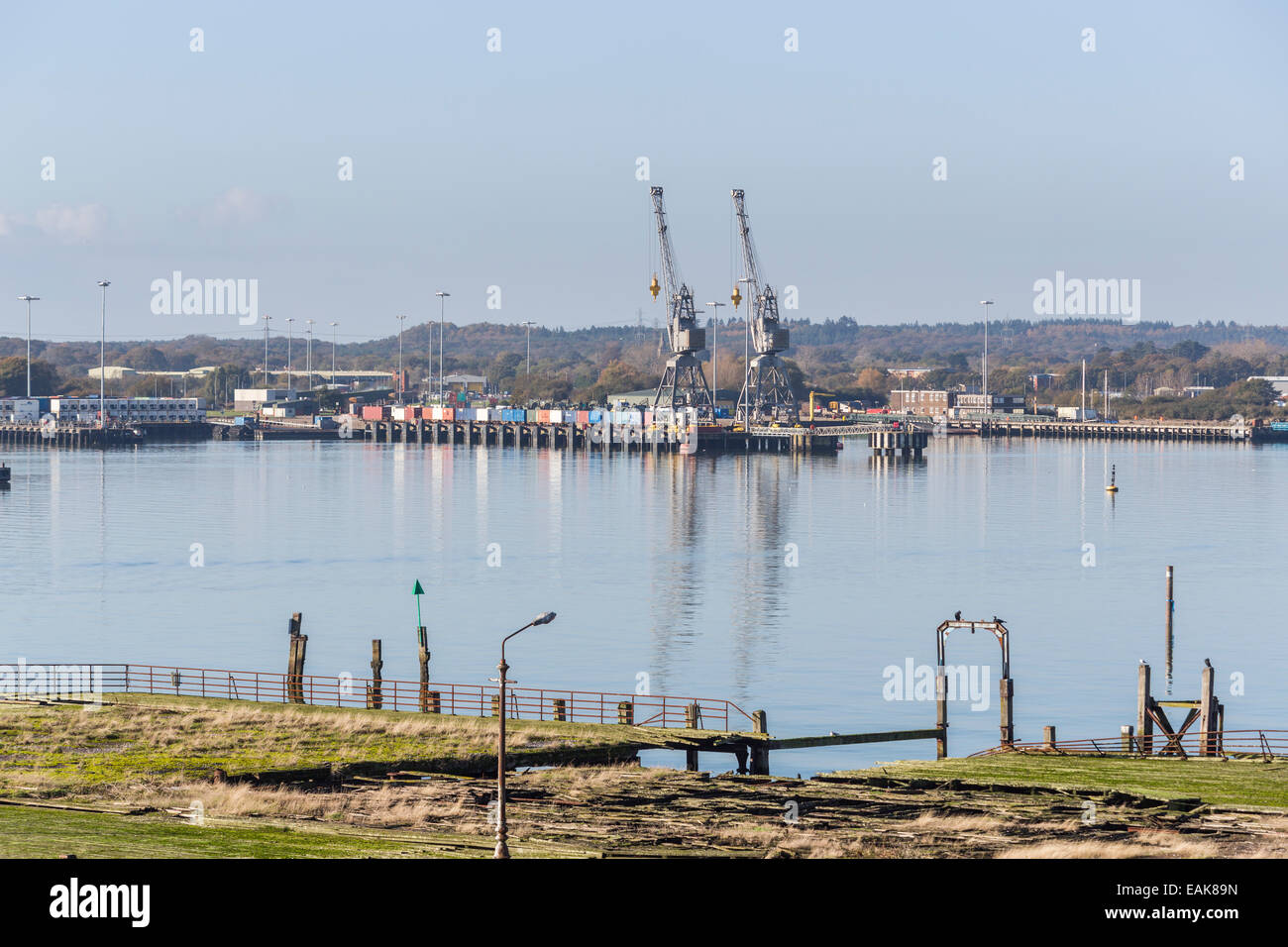 Shipping Containers Southampton Docks Uk High Resolution Stock ...
