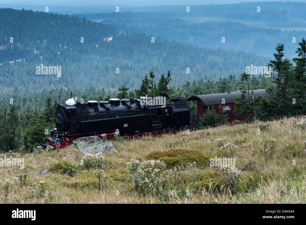 Brocken Railway, Brocken, Wernigerode, Saxony-Anhalt, Germany Stock ...