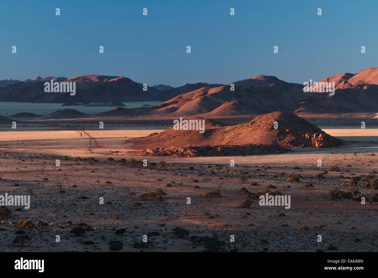 Tiras Mountains in the evening light, Namtib, Karas Region, Namibia ...