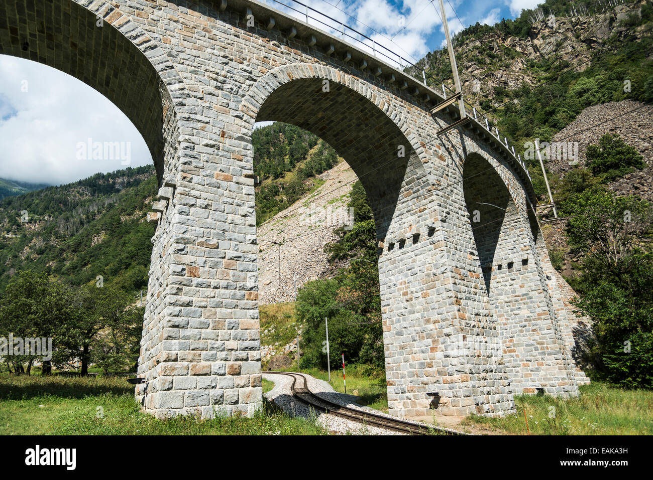 Brusio spiral viaduct hi-res stock photography and images - Alamy