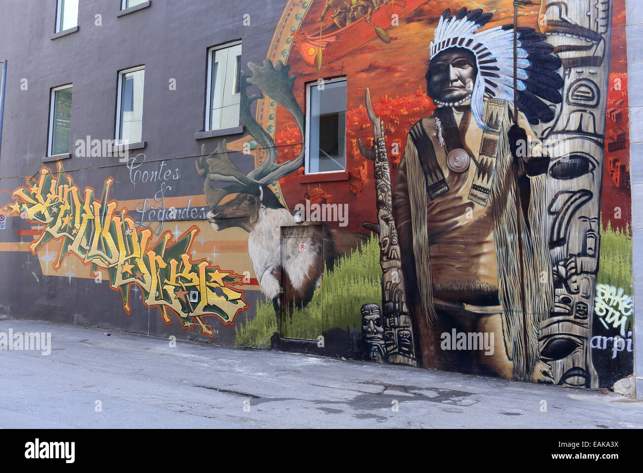 Native american mural hi-res stock photography and images - Alamy