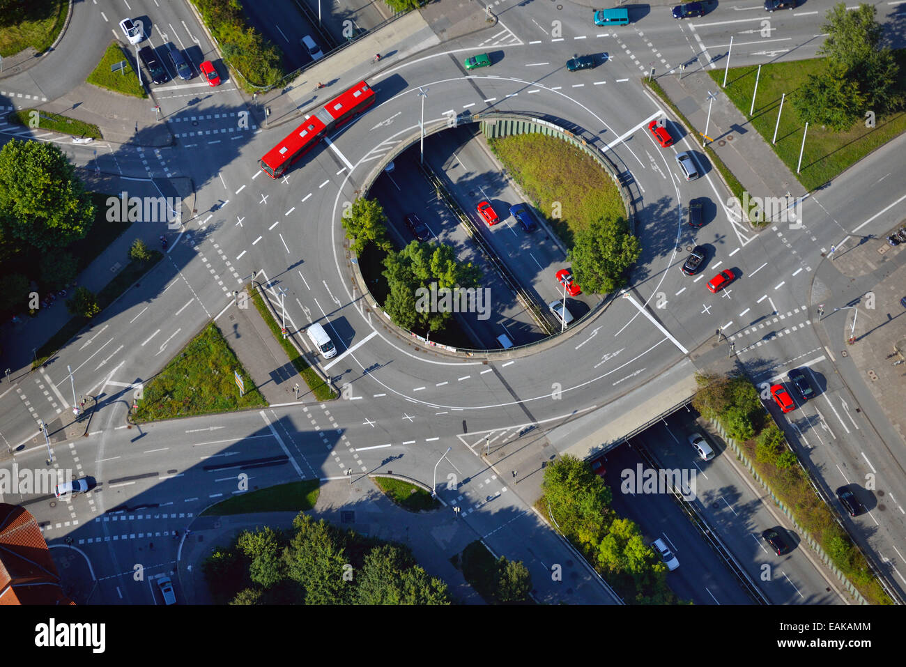 Roundabout aerial view hi-res stock photography and images - Alamy
