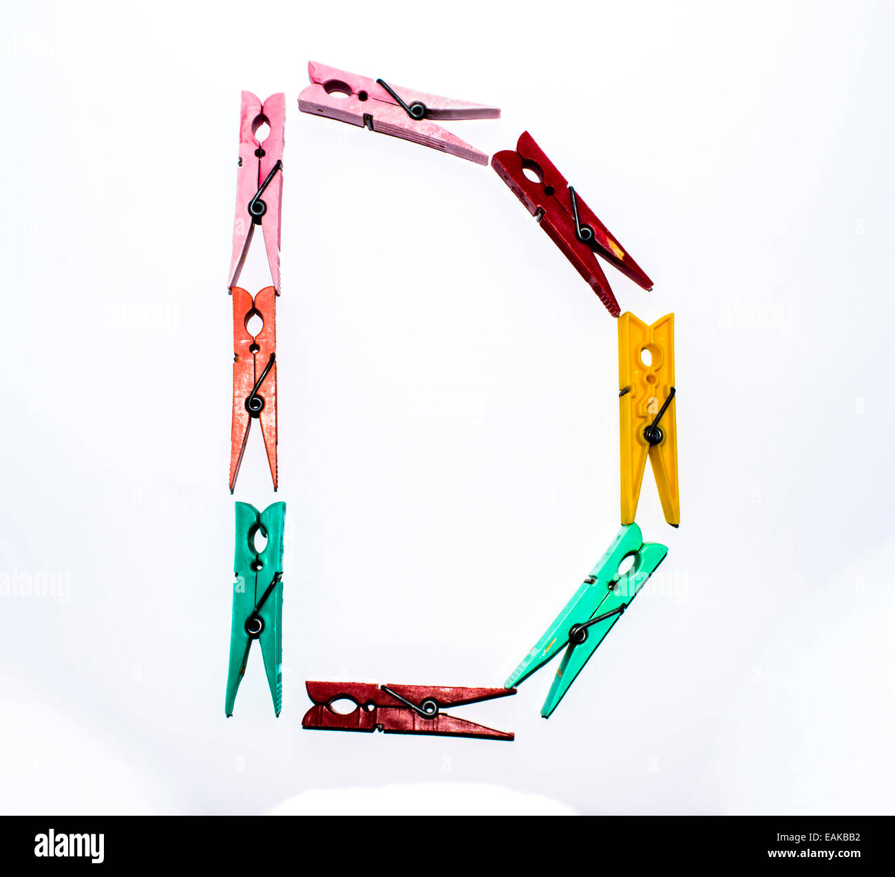 letter D made with clothespins Stock Photo - Alamy