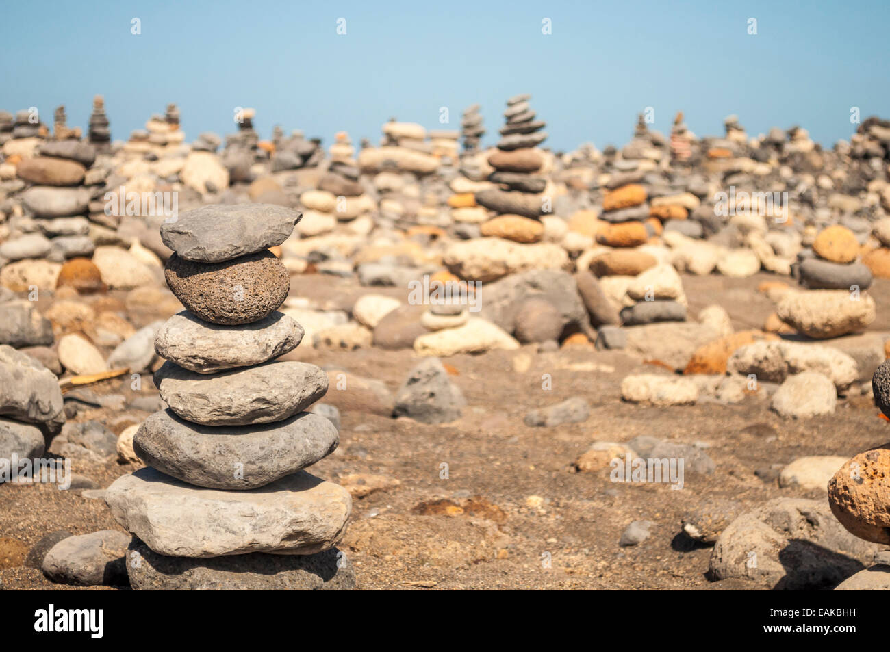 Close-up of pebbles stack Stock Photo - Alamy