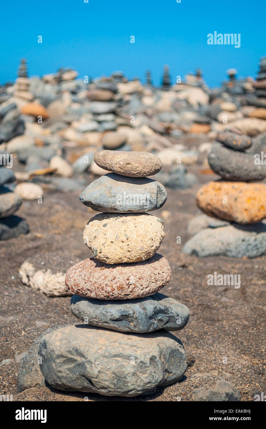 Close-up of pebbles stack Stock Photo - Alamy