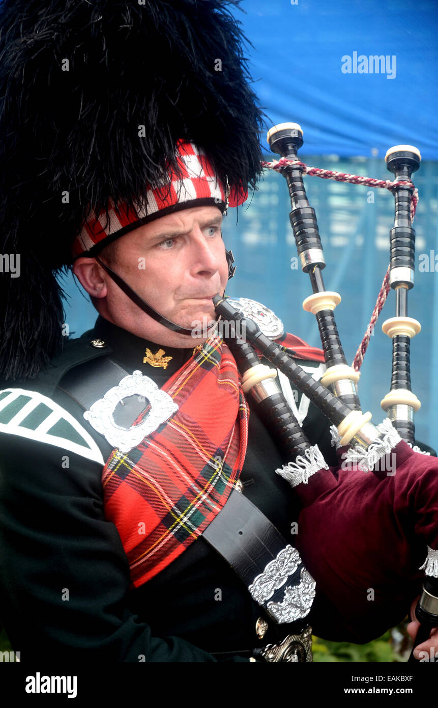 Ystad International Military Tattoo 2013, Sweden. Miliary bagpiper from ...