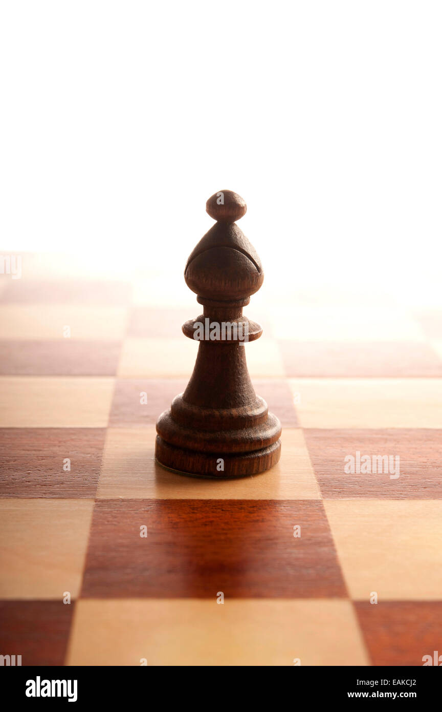 chess bishop piece on chessboard Stock Photo - Alamy
