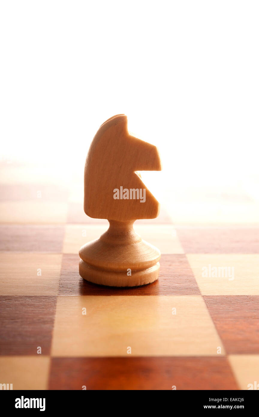 chess knight piece on chessboard Stock Photo - Alamy