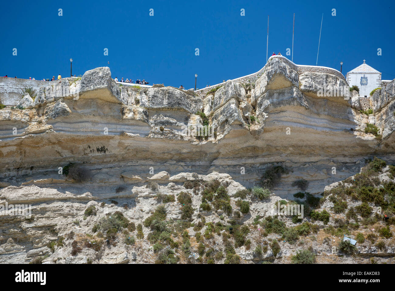 Coastal cliffs of Nazaré, Nazaré, Leiria District, Portugal Stock Photo ...