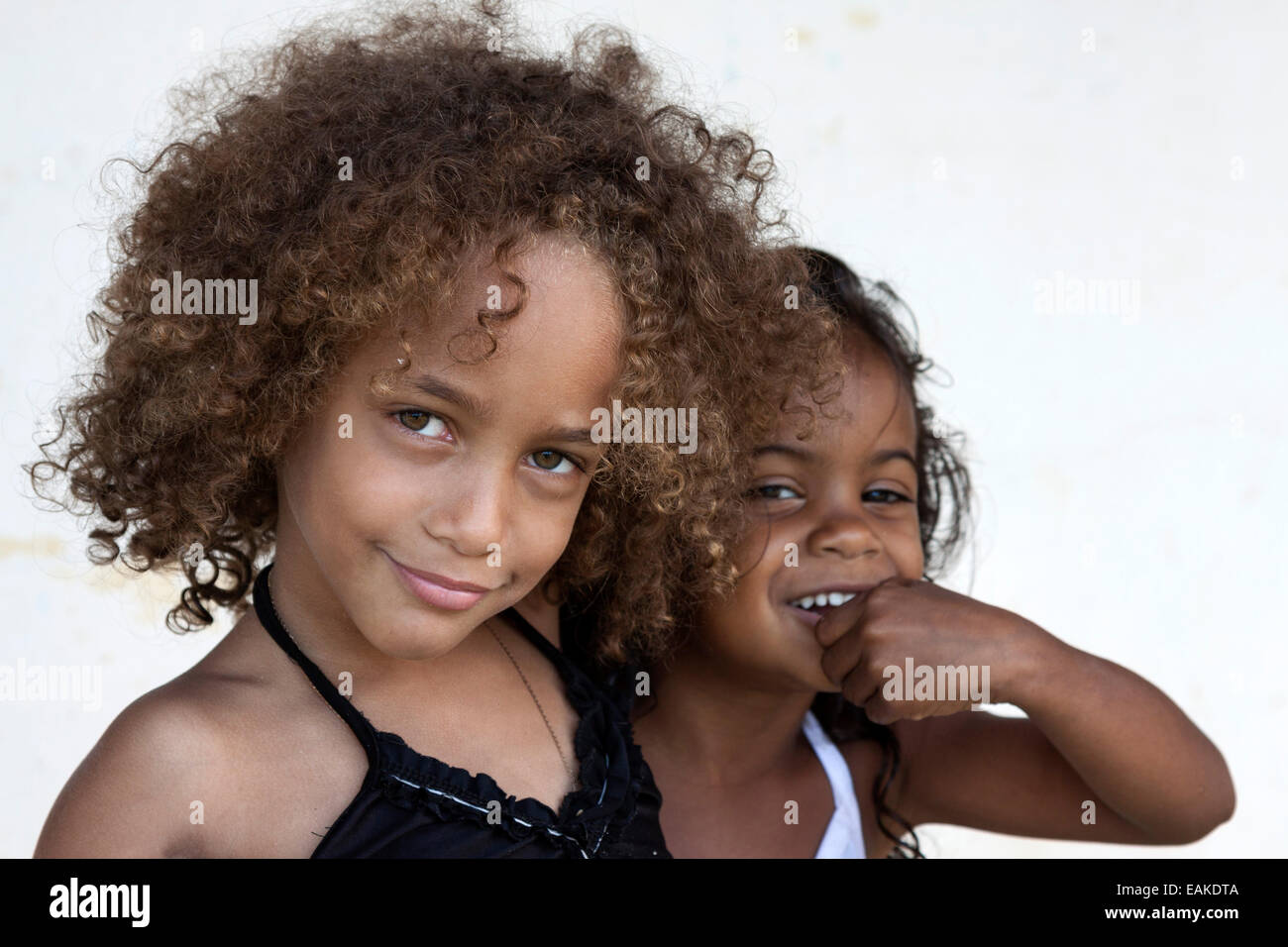 Cuban girls, portrait, Baracoa, Cuba Stock Photo - Alamy