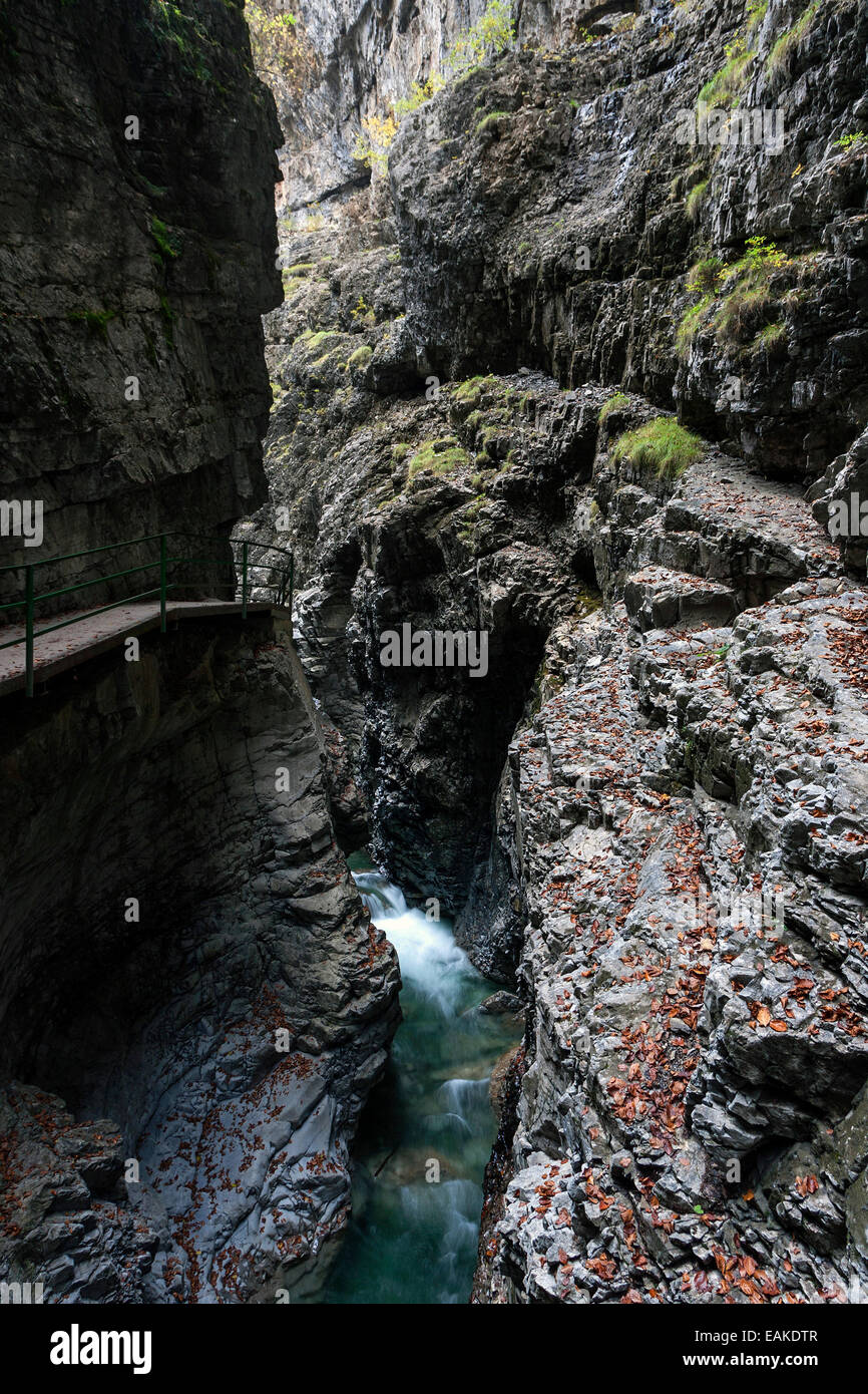 Breitachklamm gorge, near Oberstdorf, Oberallgäu, Bavaria, Germany ...