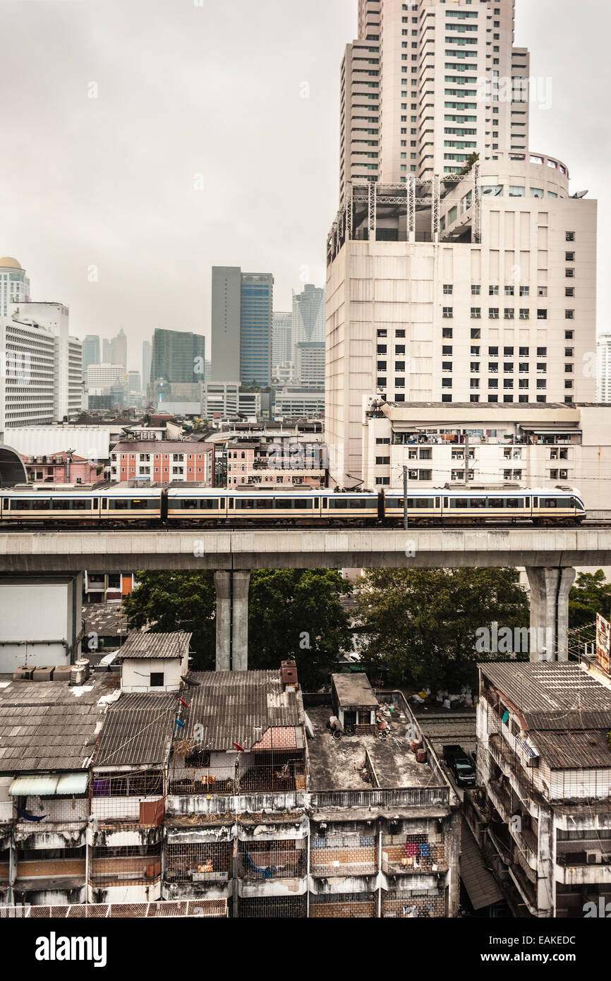 The two line Bangkok BTS is a 31 kilometer elevated transit system ...