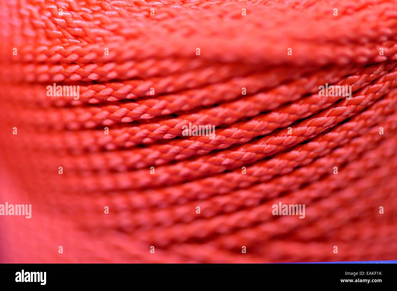 Red cord in a store in Germany, City of Osterode, 13. November 2014 ...