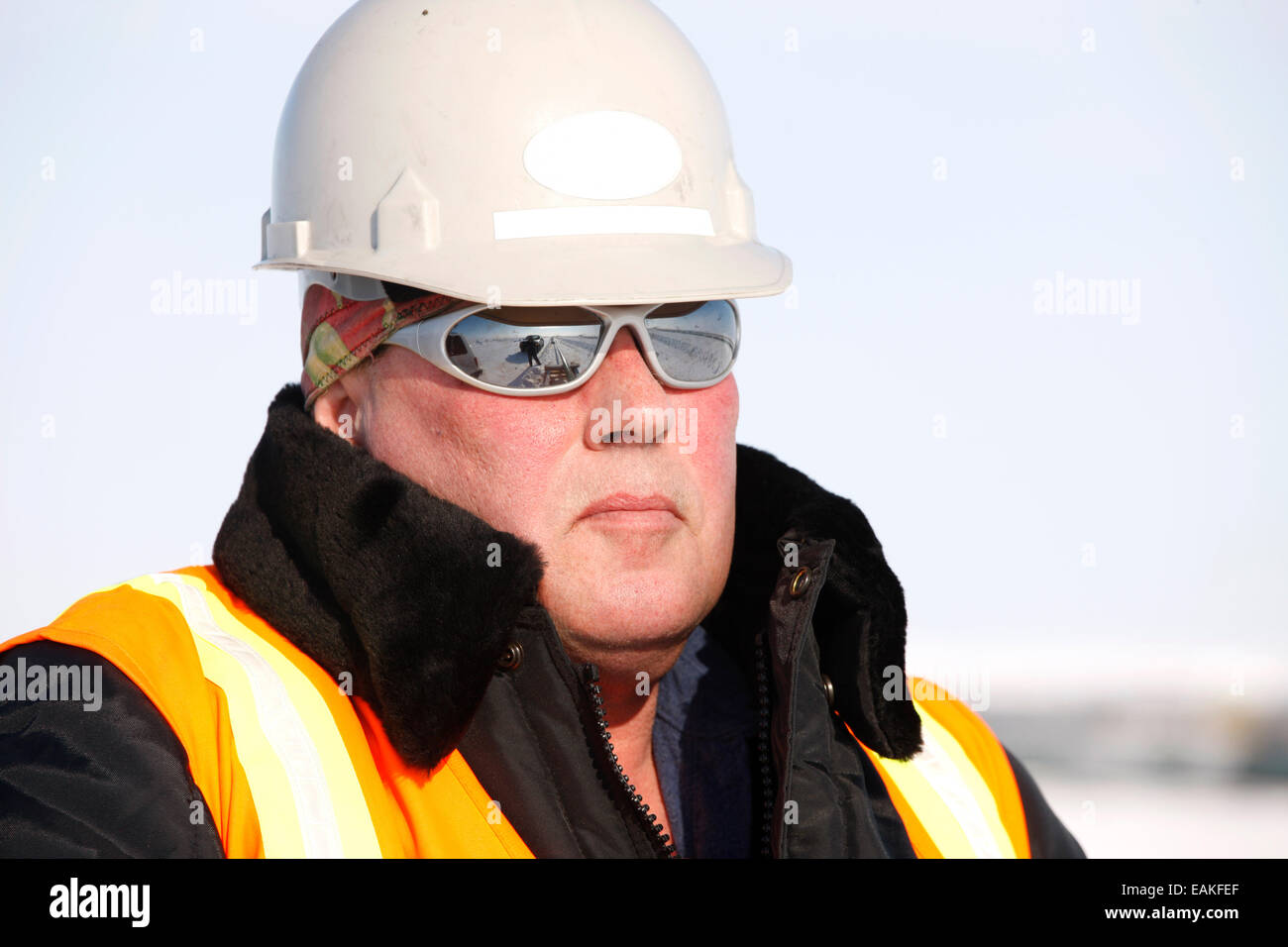 Portrait Of A North Slope Oil Field Construction Worker, Arctic Alaska ...