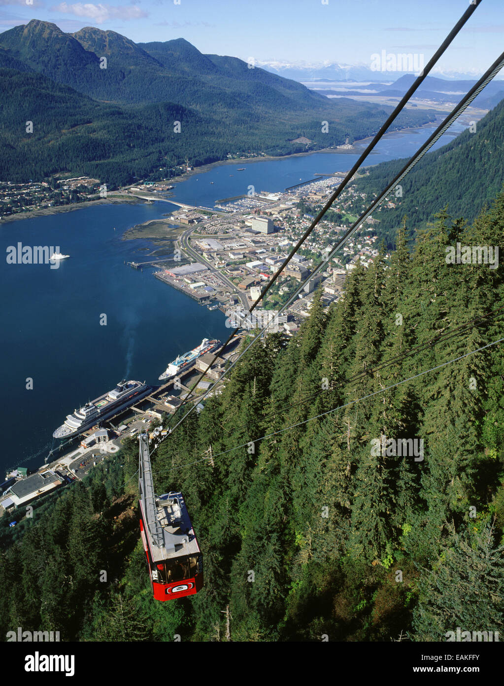 Tram On Mt Roberts Near Juneau Southeast Alaska Summer Scenic Stock ...