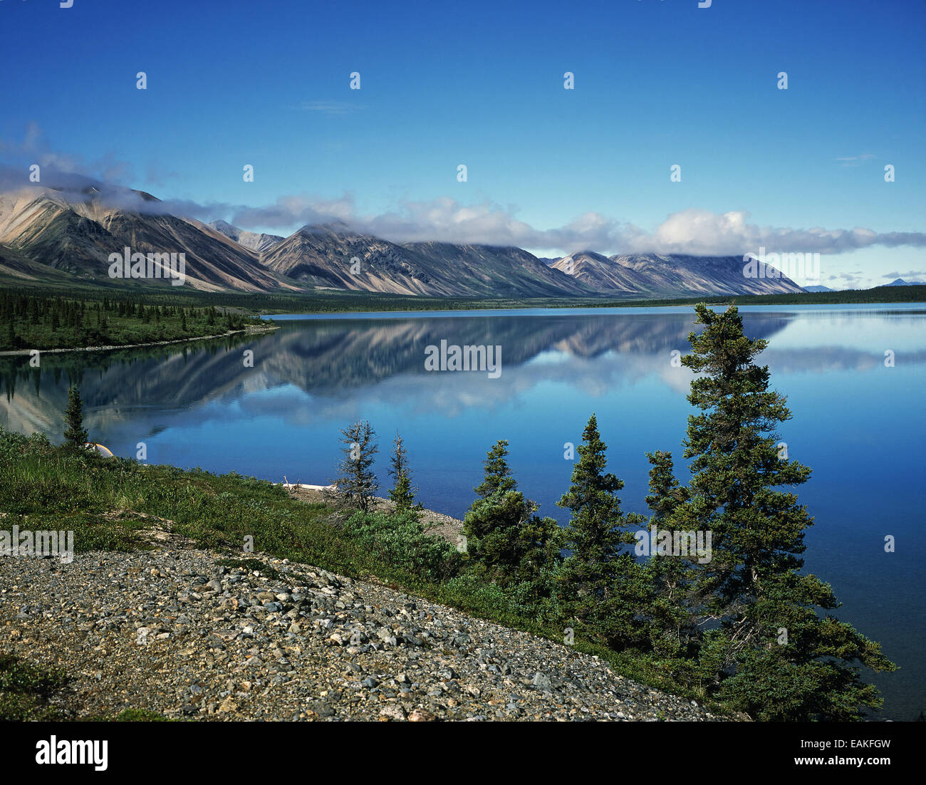 Upper Twin Lake And Neacola Mts Lake Clark Np Alaska Stock Photo - Alamy