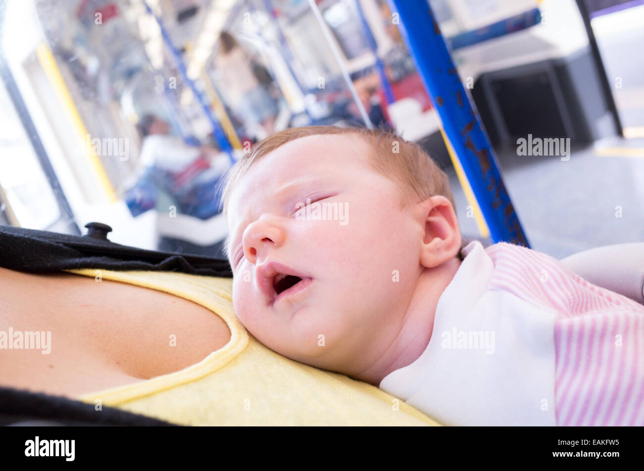 Children london underground sleeping hi-res stock photography and ...