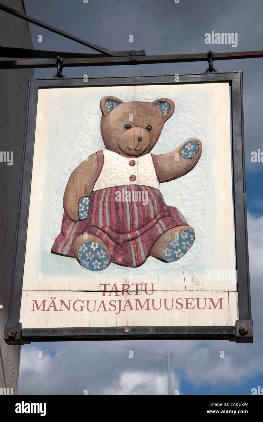 Toy Museum Sign, Tartu, Estonia Stock Photo - Alamy